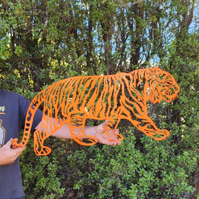 Prowling Tiger | NZ MADE Steel Art – High Voltage Custom Metal Art