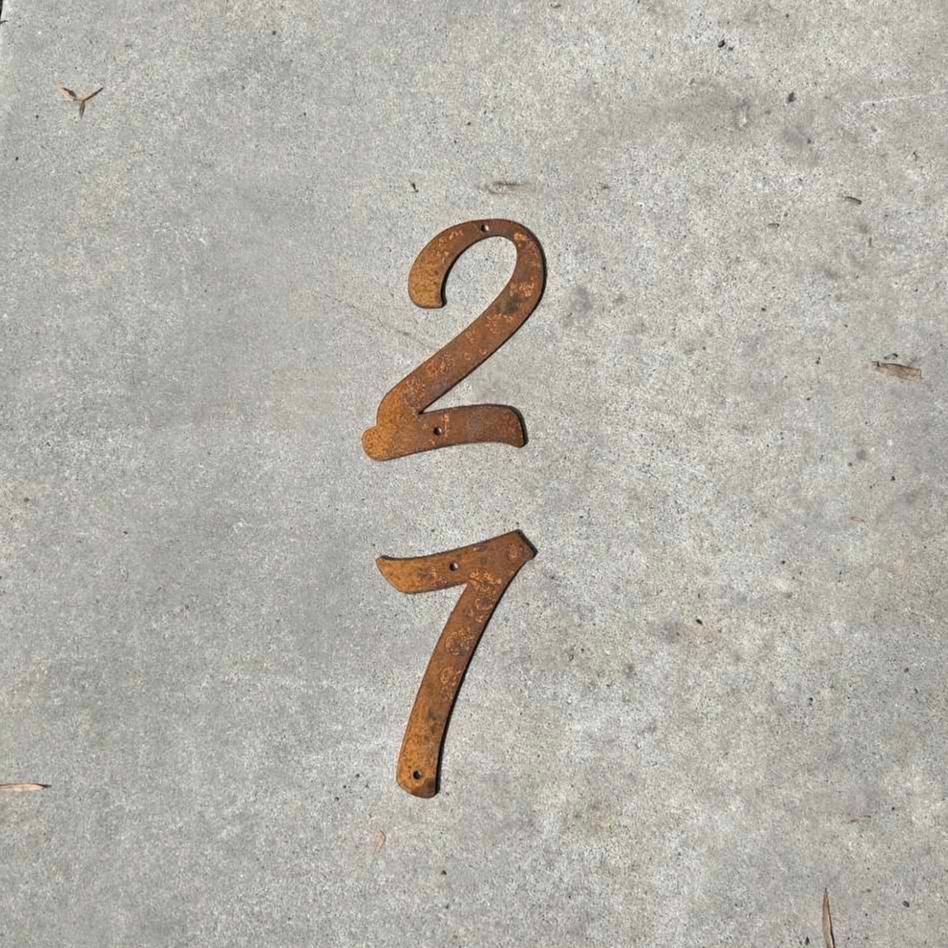 Steel House Numbers | NZ MADE Steel Art – High Voltage Custom Metal Art