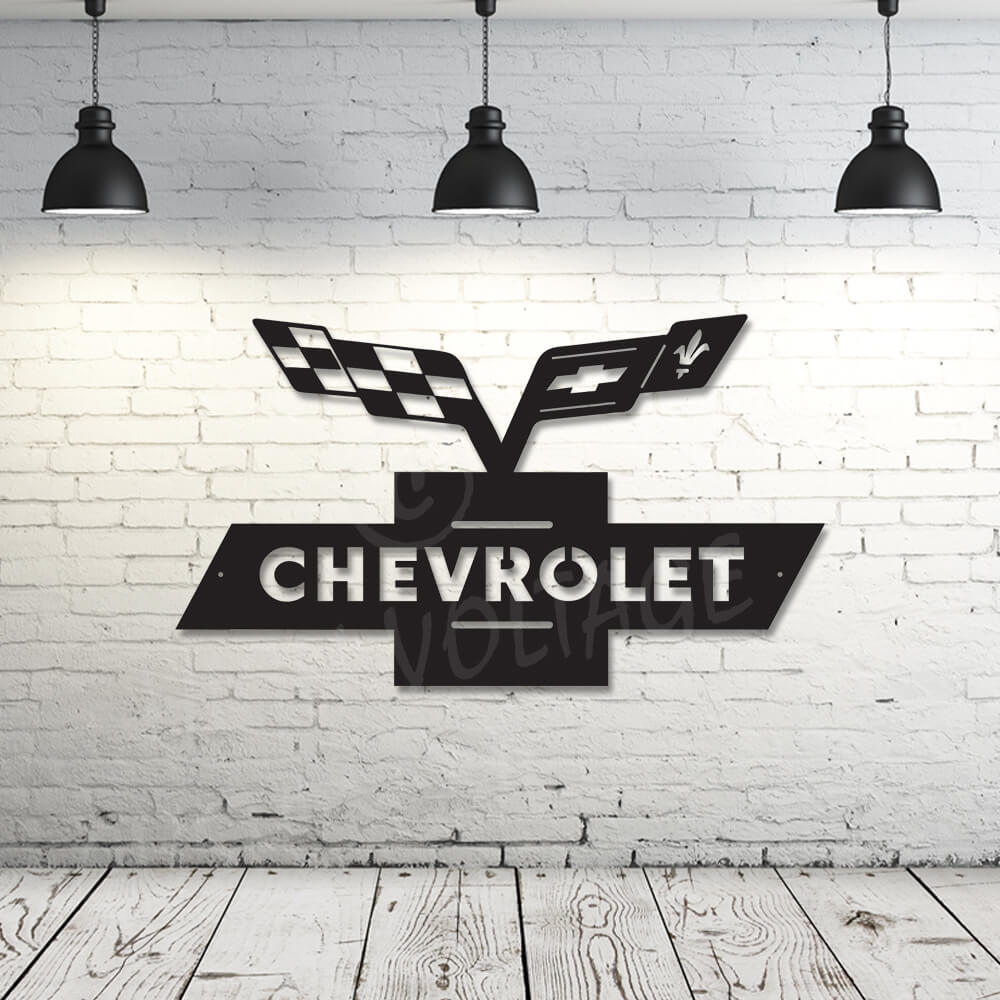 Chevrolet Flags Logo | NZ MADE Steel Art – High Voltage Custom Metal Art
