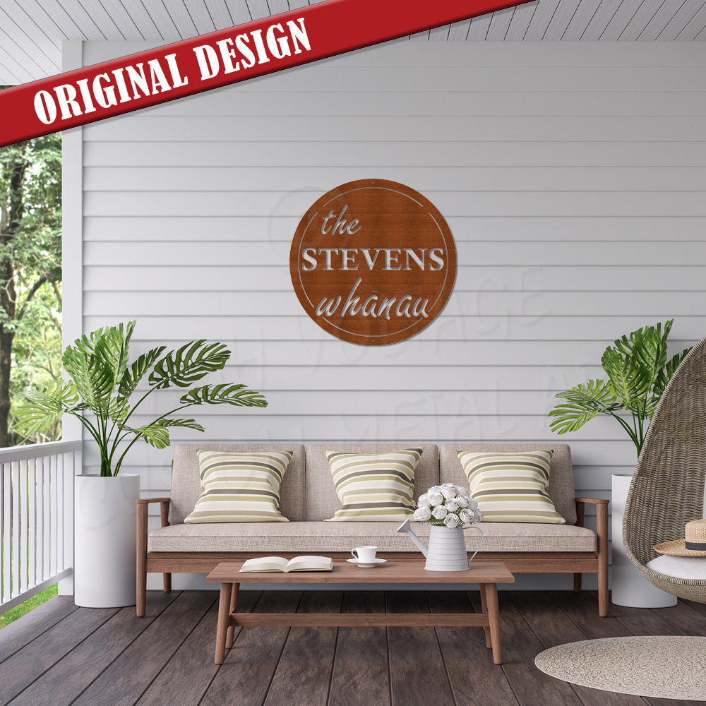 Custom Whanau Sign | NZ MADE Steel Art – High Voltage Custom Metal Art