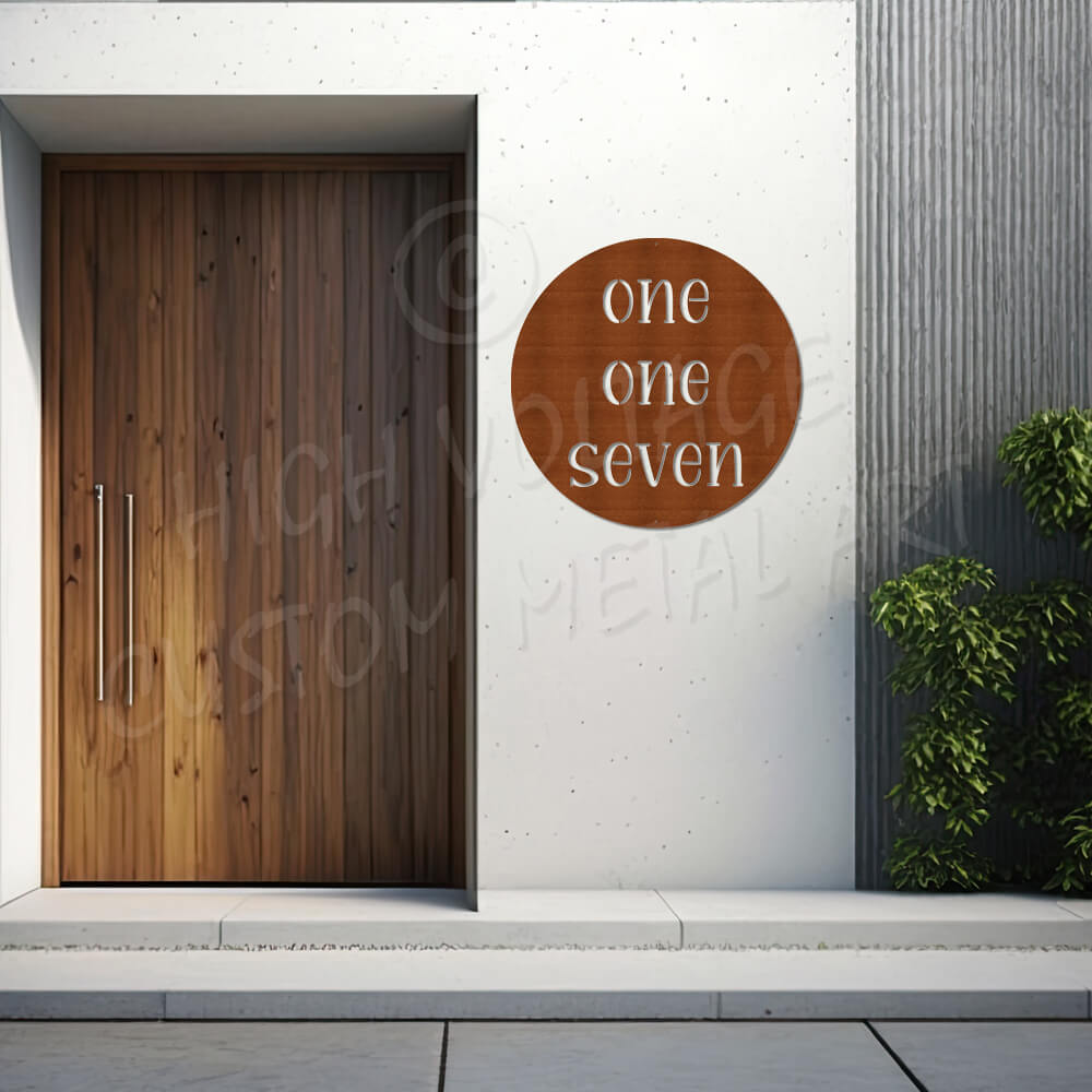 Street Number Sign | NZ MADE Steel Art – High Voltage Custom Metal Art