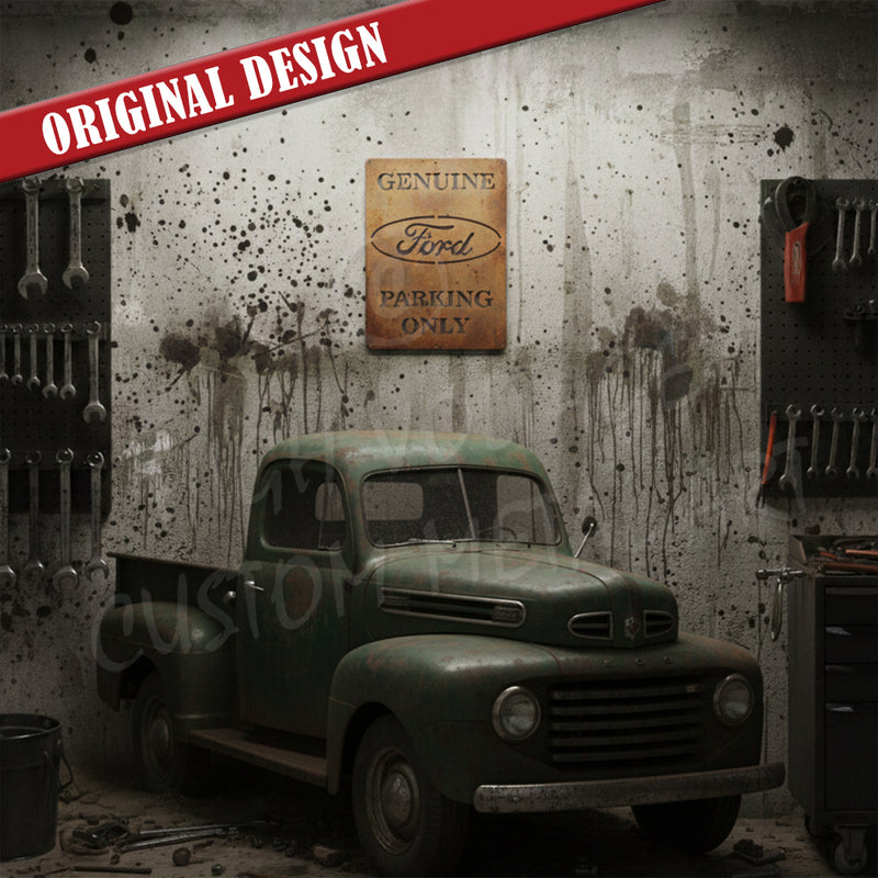 Genuine Parking - Ford | NZ MADE Steel Art – High Voltage Custom Metal Art