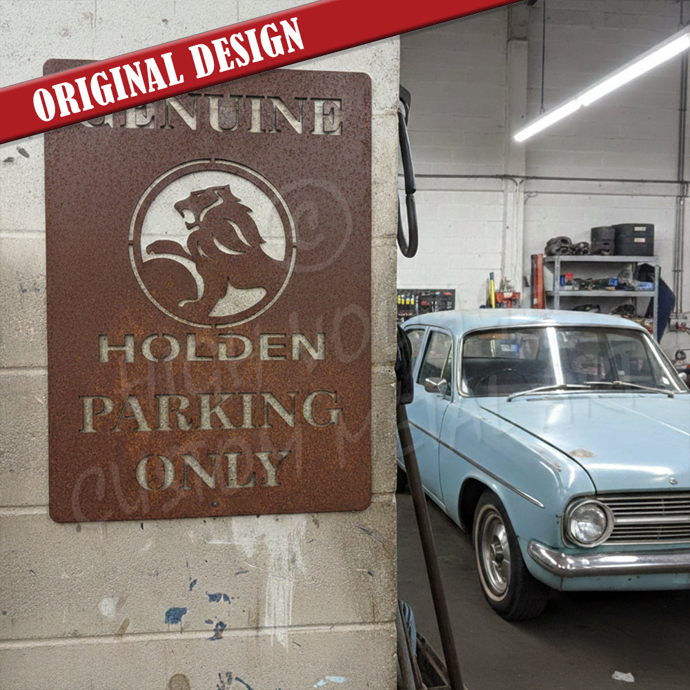 Genuine Parking - Holden | NZ MADE Steel Art – High Voltage Custom ...