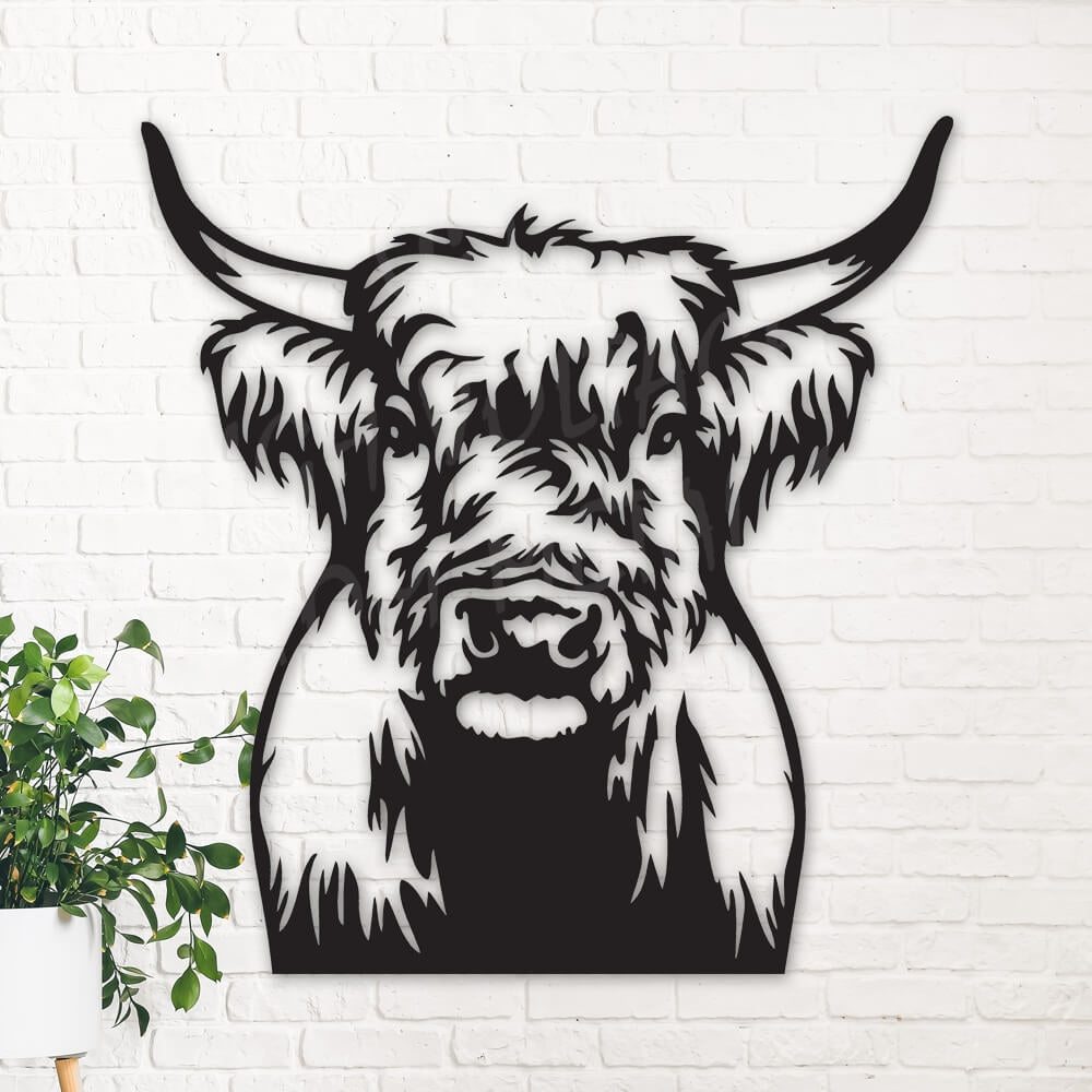 Highland Cow | NZ MADE Steel Art – High Voltage Custom Metal Art