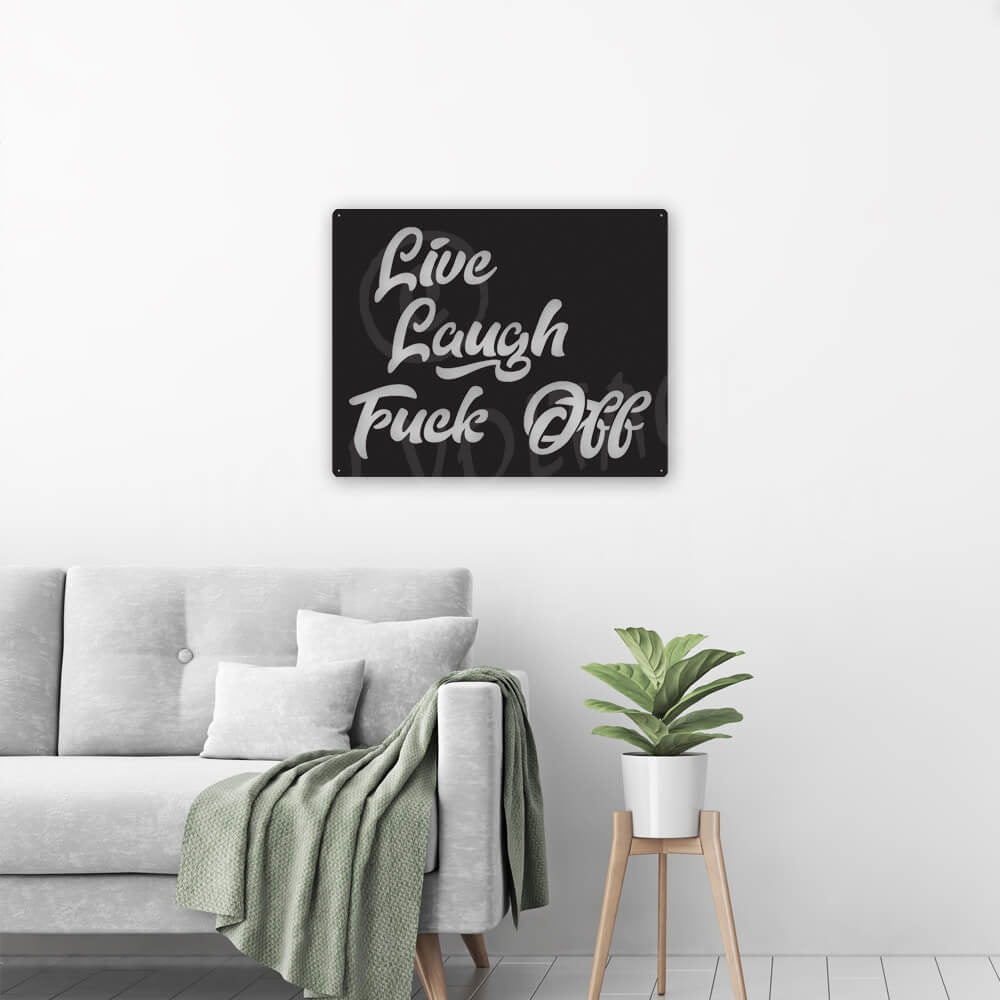 Live, Laugh Sign | NZ MADE Steel Art – High Voltage Custom Metal Art